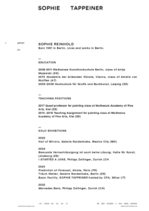 CV Sophie REINHOLD April 2025 - SOPHIE TAPPEINER